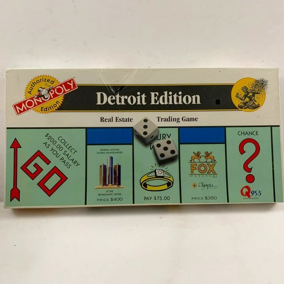 Hasbro | Games | Vintage Monopoly Authorized Detroit Edition 997 Board ...
